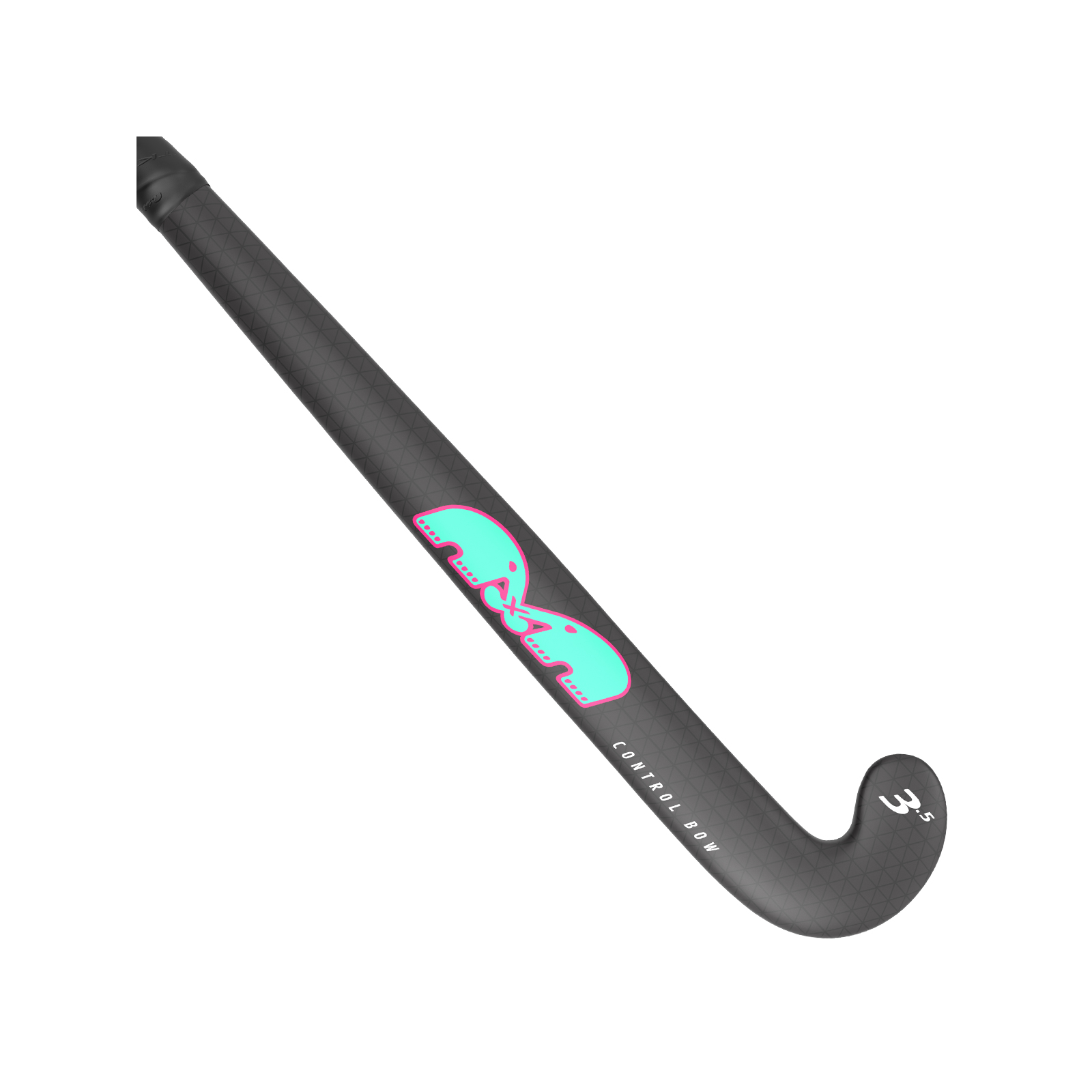 TK 3.5 Indoor Control Bow Hockey Stick - Black/Aqua (2023/24)